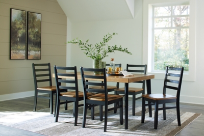 Click here for Blondon Dining Table and 6 Chairs  Brown/Black prices