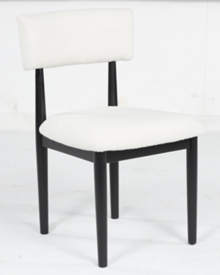 Click here for Xandrum Upholstered Dining Chair Leather  White/Bl... prices