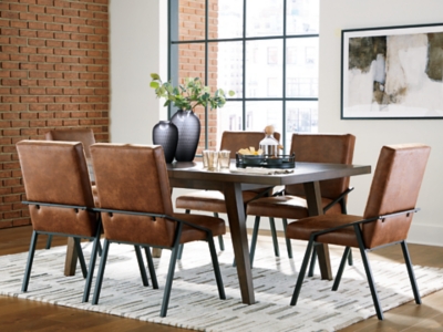 Click here for Zumbado Dining Table and 6 Chairs  Brown prices