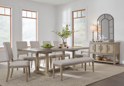 Click here for Vallardia Dining Table and 6 Chairs and Bench with... prices