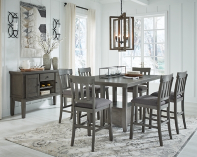 Click here for Hallanden Counter Height Dining Table and 6 Barsto... prices