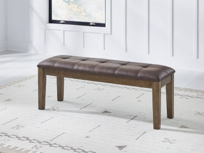 Click here for Broxtyn 50 Upholstered Dining Bench Leather  Light... prices