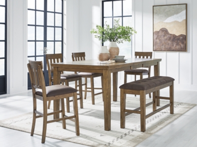 Broxtyn Counter Height Dining Table and 4 Barstools and Bench | Ashley