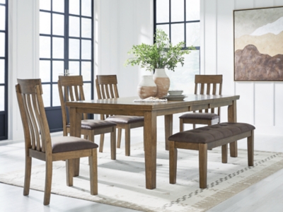 Click here for Broxtyn Dining Table and 4 Chairs and Bench  Light... prices