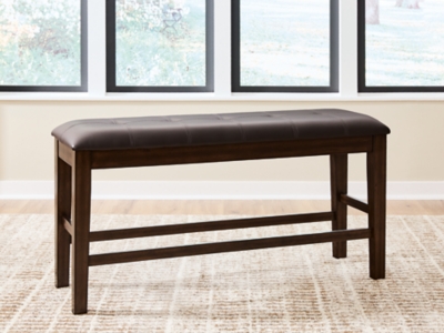 Click here for Haddigan Counter Height Dining Bench Leather  Dark... prices