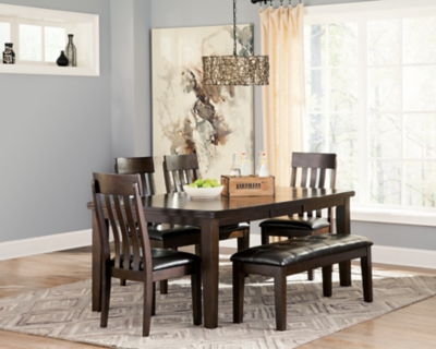 Click here for Haddigan Dining Table and 4 Chairs and Bench  Dark... prices