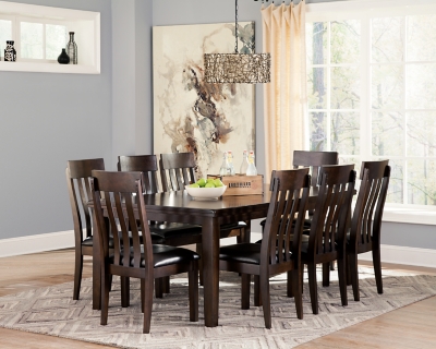 Click here for Haddigan Dining Table and 8 Chairs  Dark Brown prices