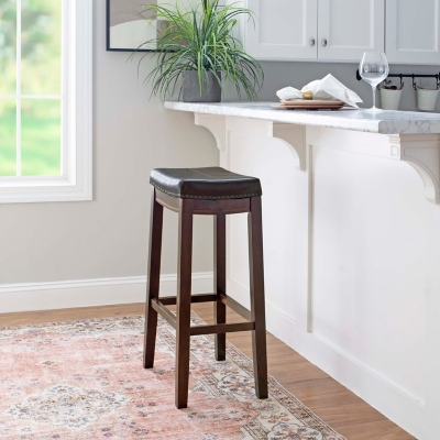 Click here for Claridge Backless Bar Stool  Dark Brown prices