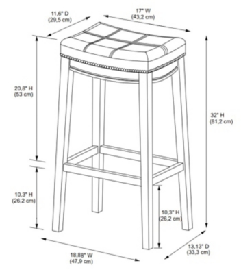 Claridge Backless Bar Stool | Ashley