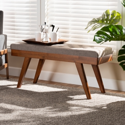 Click here for Baxton Studio 41 Alona Dining Bench  Light Gray prices
