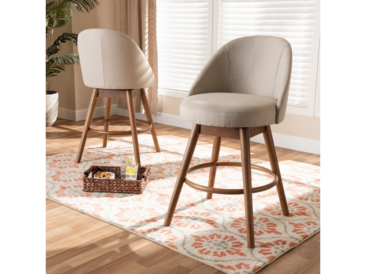 Mid Century Modern Swivel Counter Stool Set Ashley