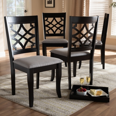 Click here for Baxton Studio Mael Dining Chairs (Set of 4)  Gray prices