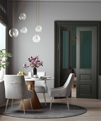 Click here for Beatrix Pleated Back Side Chair  Gray/Silver prices
