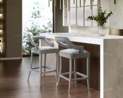 Click here for Tiffany Counter Height Bar Stool  Light Gray prices