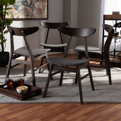 Click here for Baxton Studio Britte Dining Chairs (Set of 4)  Dar... prices