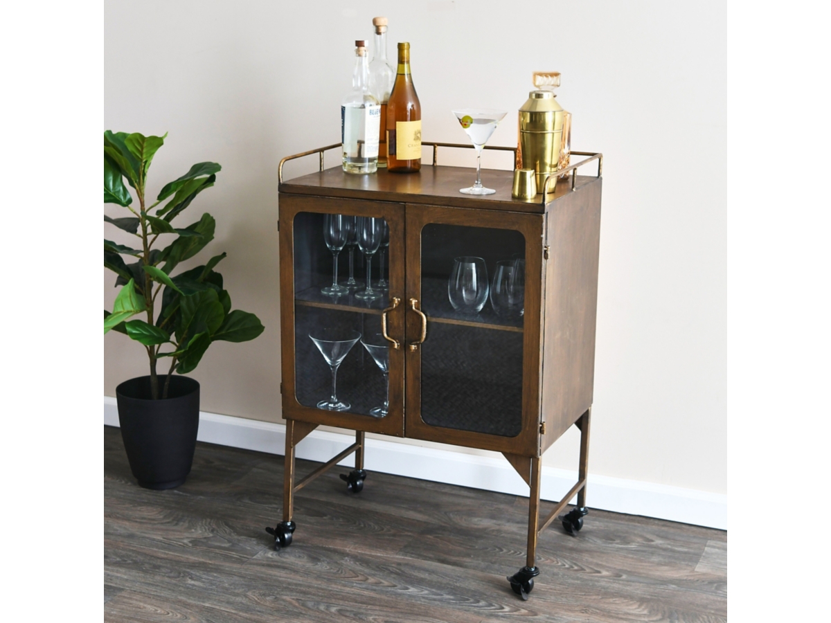 Liquor cabinet on wheels store