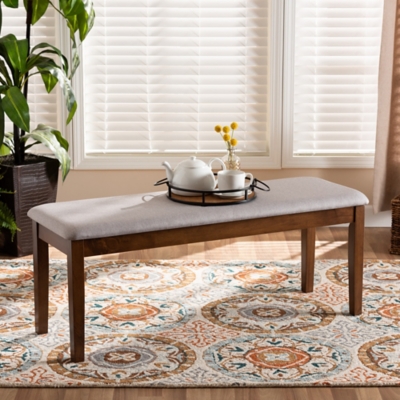 Click here for Baxton Studio 48 Teresa Dining Bench  Gray/Walnut prices