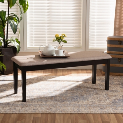 Click here for Baxton Studio 48 Teresa Dining Bench  Sand/Dark Br... prices