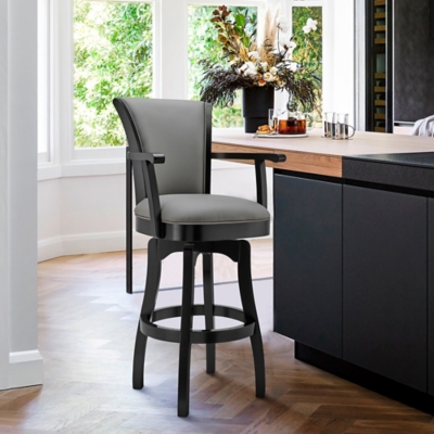 Click here for Raleigh Arm Bar Stool  Gray/Black prices