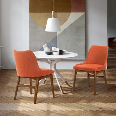 Click here for Azalea Dining Chair (Set of 2)  Orange/Walnut prices