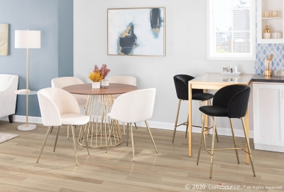 Click here for Fran Counter Stool (Set of 2)  Gold/Black prices