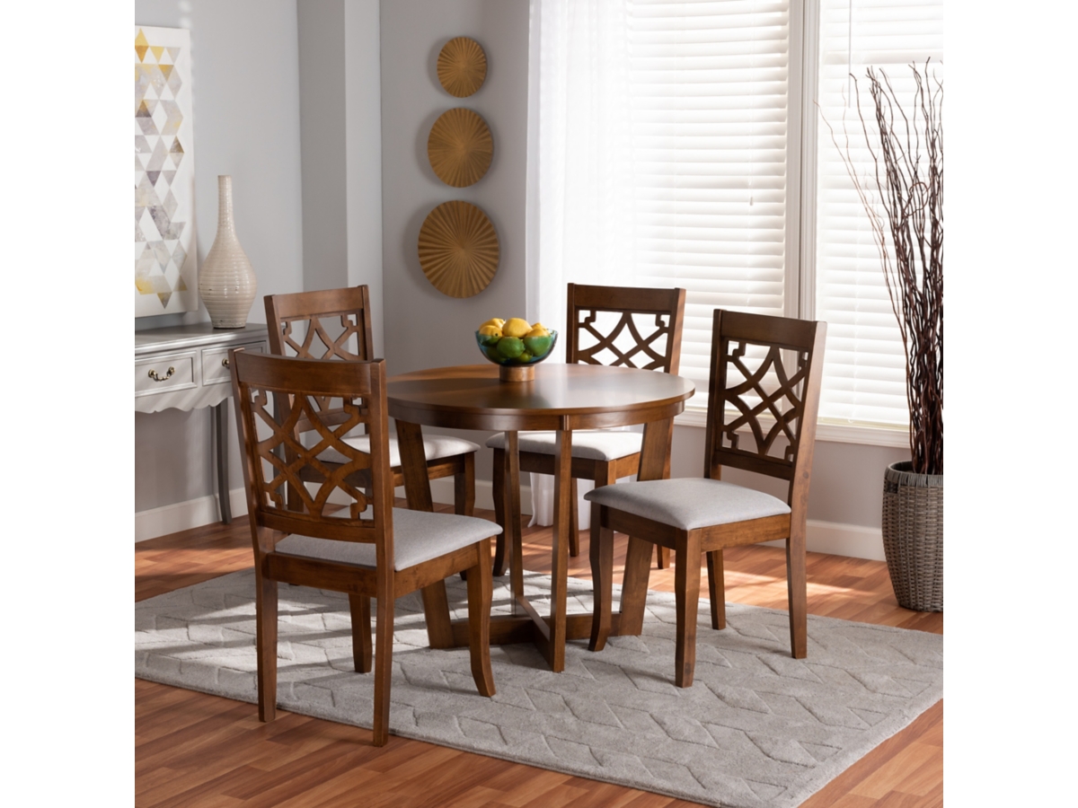 Baxton studio lovy modern and contemporary 5 piece wood dining set store