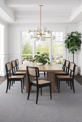 Click here for Giverny Dining Chairs (Set of 2)  Black/Natural prices