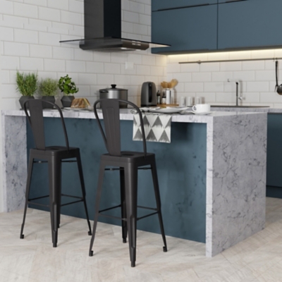 Click here for Simpli Home Fletcher Bar Stool (Set of 2)  Black prices