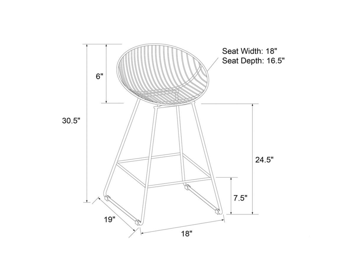 CosmoLiving by Cosmopolitan Ellis Counter Stool Ashley