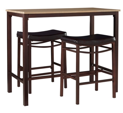 Linon Tift Dining Table and 2 Bar Stools Set | Ashley