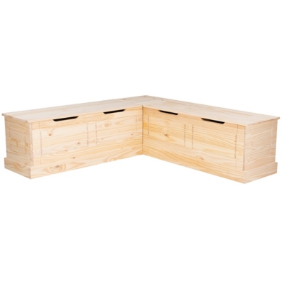 Linon 62" Landin Backless Corner Breakfast Nook | Ashley