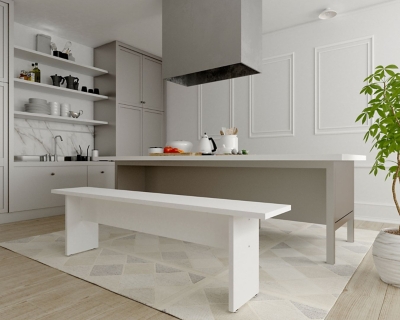 Click here for Manhattan Comfort Nomad 68 Dining Bench  White prices