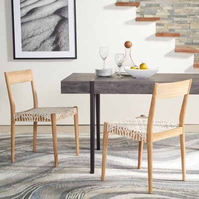Click here for Safavieh Pranit Dining Chair (Set of 2)  White/Nat... prices
