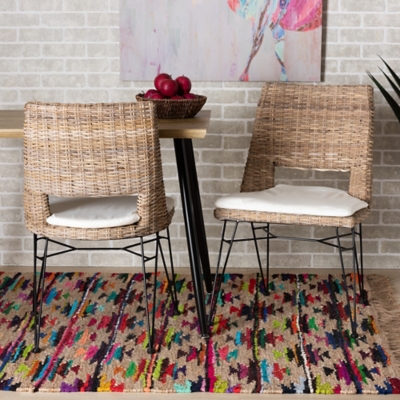 Click here for bali & pari Nafaro Dining Chair (Set of 2)  Graywa... prices