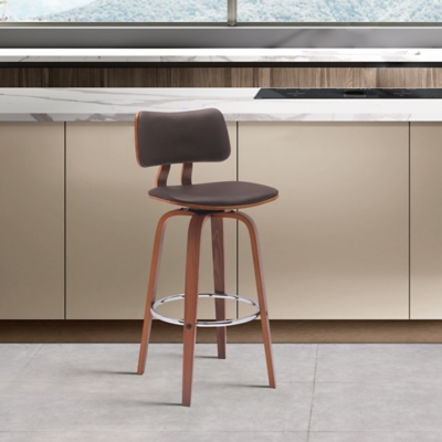 Click here for Pico Swivel Bar Stool  Brown/Walnut/Chrome prices