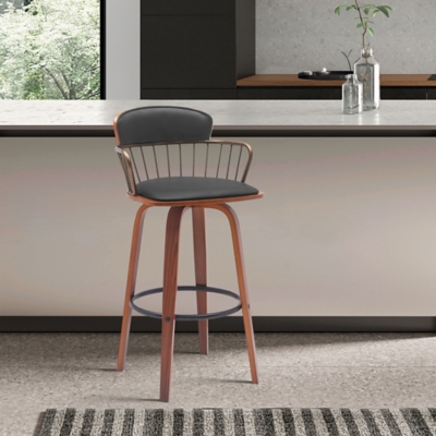 Click here for Willow Swivel Counter Stool  Black/Walnut/Bronze prices
