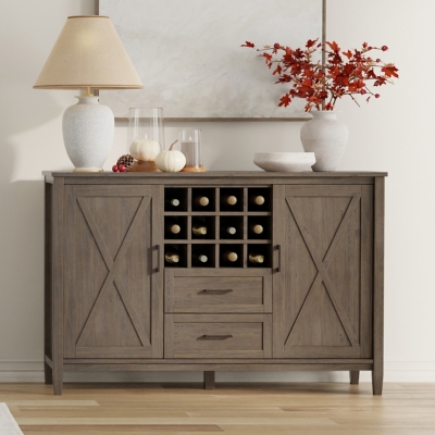 Click here for Simpli Home Ela Sideboard with Wine Storage  Smoky... prices