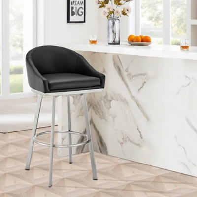 Click here for Eleanor Swivel Bar Stool  Black/Chrome prices