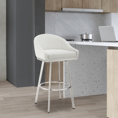 Click here for Eleanor Swivel Bar Stool  White/Chrome prices