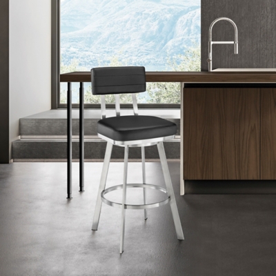 Click here for Benjamin Swivel Bar Stool  Black/Chrome prices