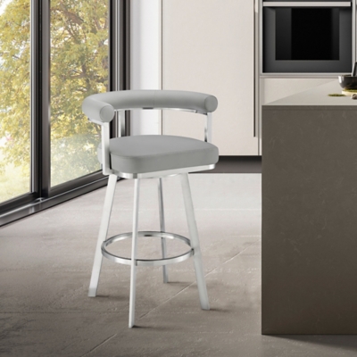 Click here for Magnolia Swivel Bar Stool  Gray/Chrome prices