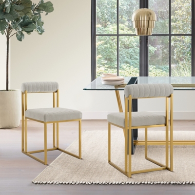 Click here for Anastasia Dining Chair (Set of 2)  Taupe prices