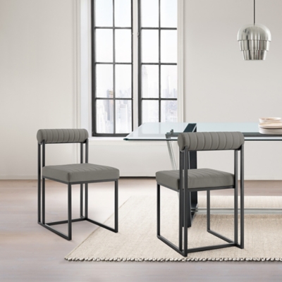 Click here for Anastasia Dining Chair (Set of 2)  Dark Gray prices