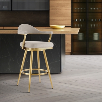 Click here for Justin Swivel Counter Height Bar Stool  Taupe prices