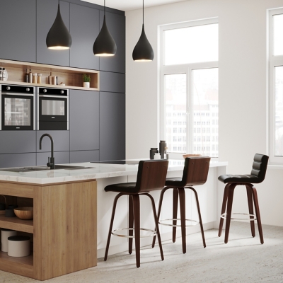 Click here for Simpli Home Roland Swivel Bar Stool  Black prices