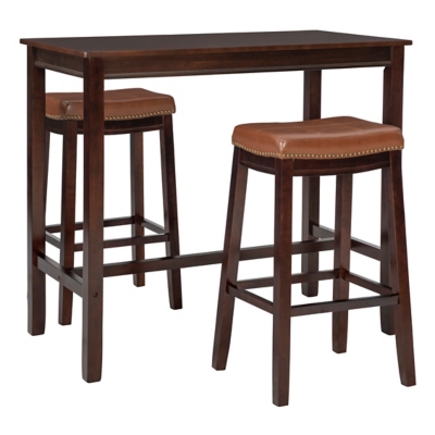 Linon Claridge Bar Height Dining Table and 2 Bar Stools Set | Ashley