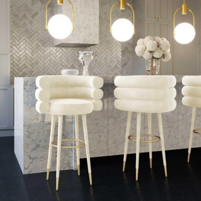 Click here for TOV Furniture Betty Bar Height Bar Stool  Cream prices
