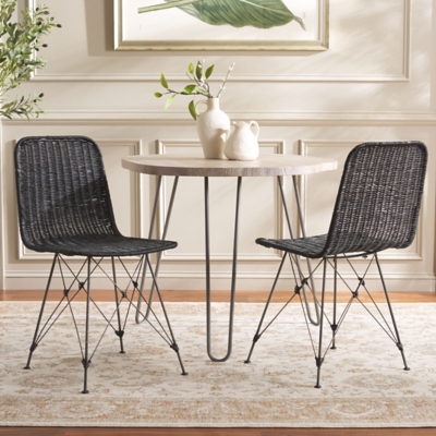 Click here for Safavieh Minerva Dining Chair (Set of 2)  Black/Bl... prices
