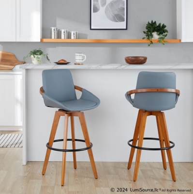 Click here for LumiSource Cosmo Bar Height Bar Stool  Light Gray prices