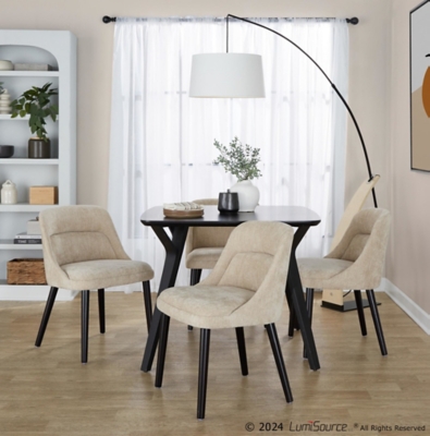 Click here for LumiSource Rina Dining Chair (Set of 2)  Brown prices